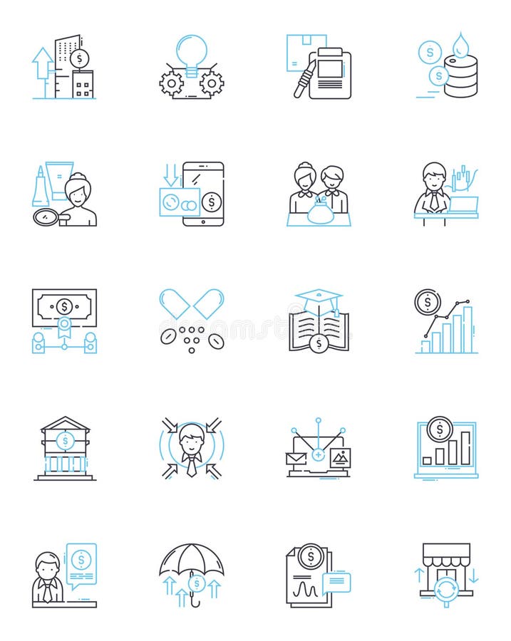 Capital Allocation Linear Icons Set. Efficiency, Budgeting, Analysis ... Capital Allocation Linear Icons Set. Efficiency, Budgeting, Analysis ...