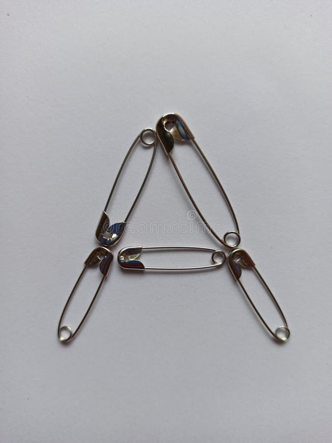 Capital Alphabet a from Metal Pin Stock Image - Image of light, metal ...