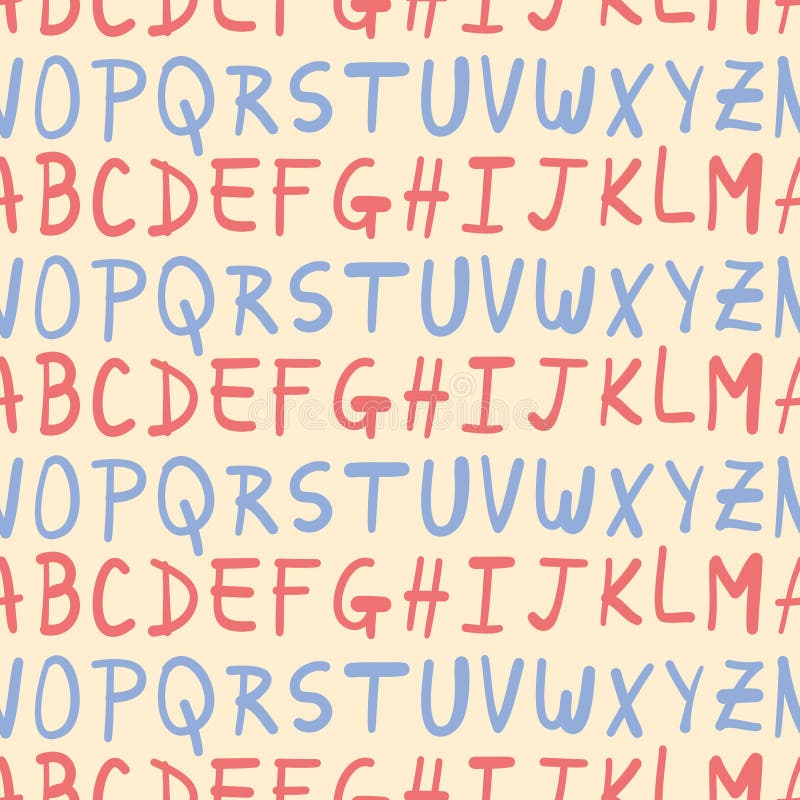 Capital Alphabet Vector Repeat Pattern Stock Vector - Illustration of ...