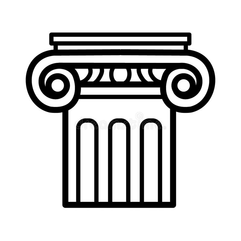 Capital of an Ancient Greek Ionic Column Stock Vector - Illustration of ...