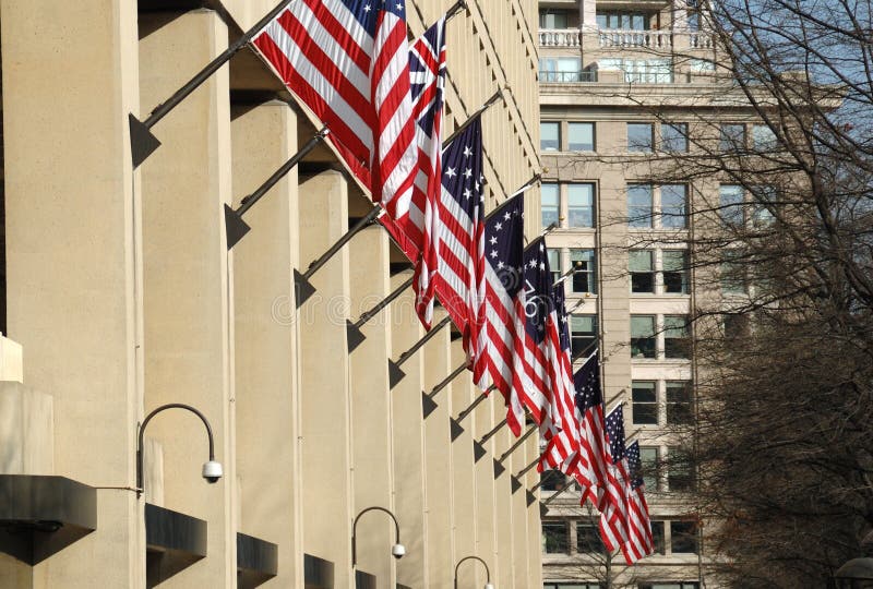 FBI Headquarters stock image. Image of flag, travel, american - 97243