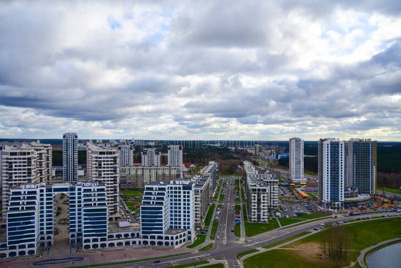 The Capital of Belarus is Minsk, a Top View Stock Image - Image of ...