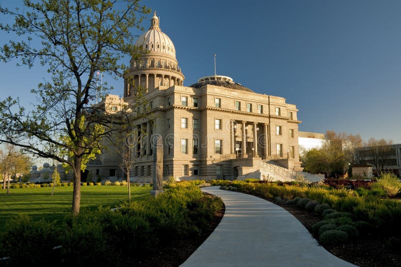 Capital Building and Sidewalk Stock Image - Image of sidewalk, historic ...