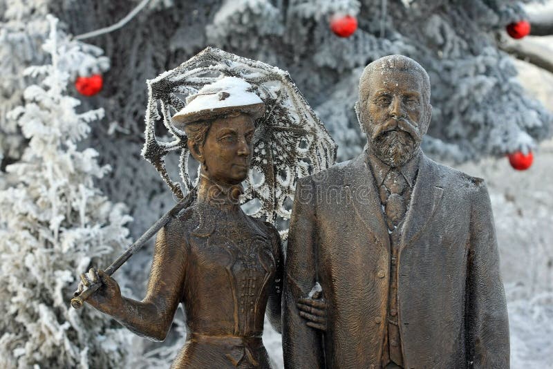 Capital City of Latvia Riga. Editorial Image - Image of statue, ziema ...