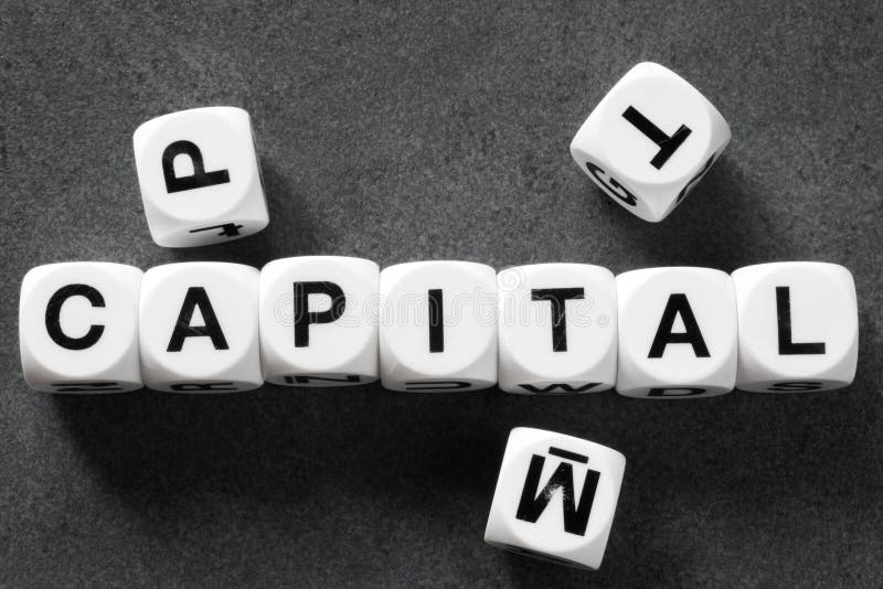 Capital Da Palavra Em Cubos Do Brinquedo Imagem de Stock - Imagem de ...