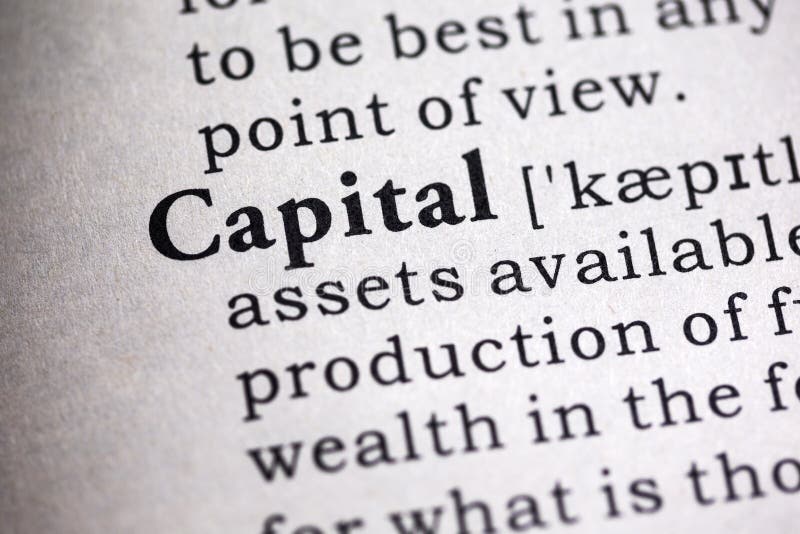 Definition of the Word Capital Stock Photo - Image of capital, text ...