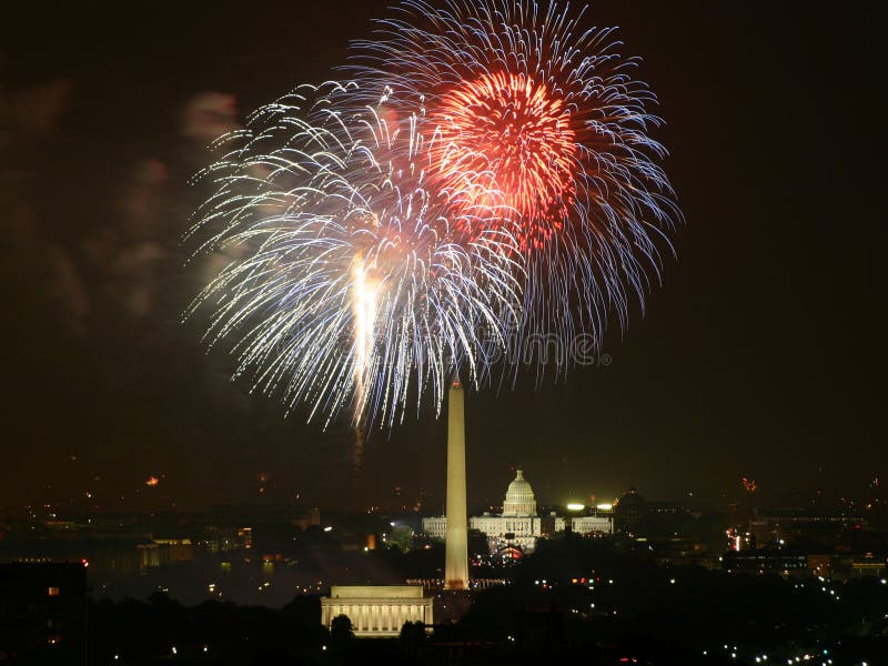 Capital Fireworks stock image. Image of lincoln, independence - 2245959
