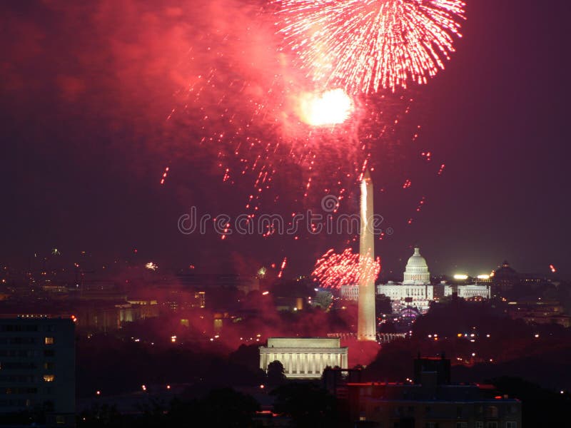 Capital fireworks stock image. Image of lincoln, national - 593369