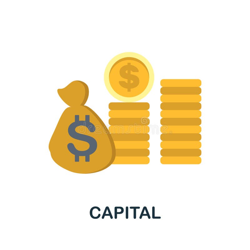 Capital Icon. Simple Element from Economic Collection. Creative Capital ...