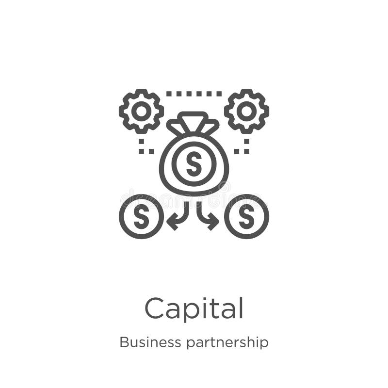 Capital Icon Vector from Business Partnership Collection. Thin Line ...