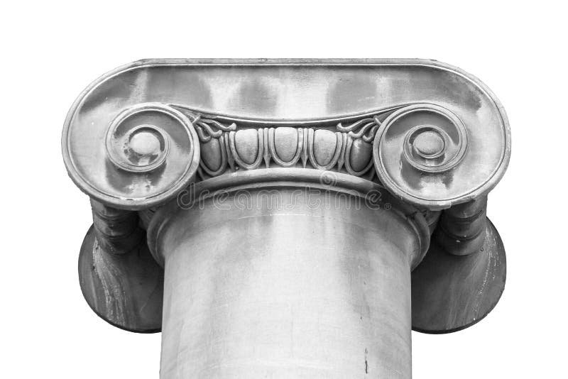 Capital Ionic Column Isolated Low Angle Stock Image - Image of outdoor ...