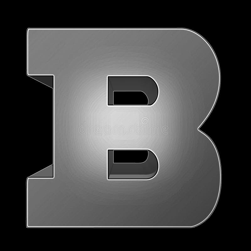 Capital letter B in 3D stock illustration. Illustration of ornate ...