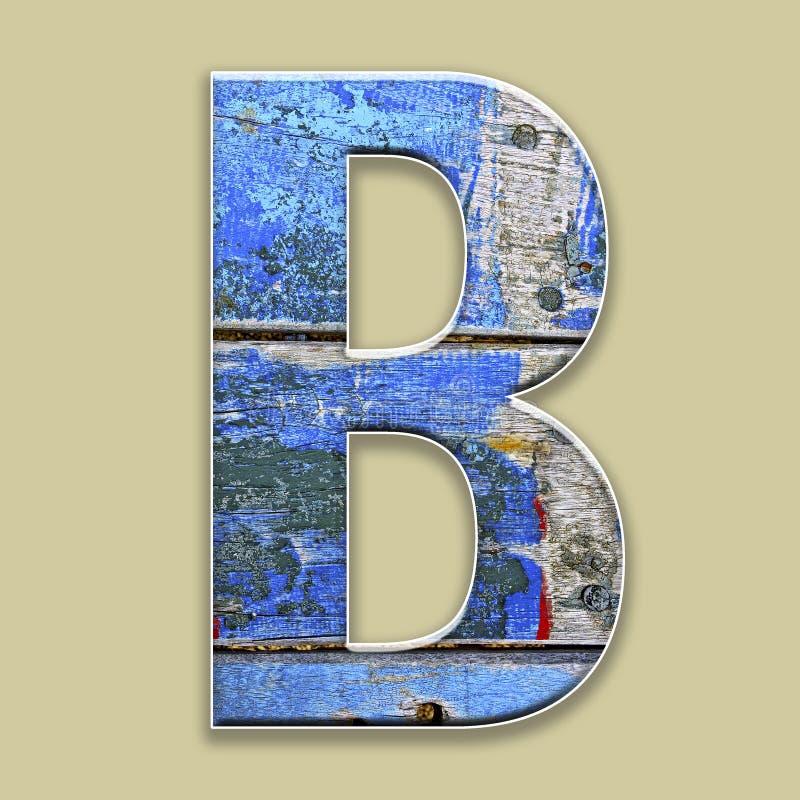 Capital Letter B Design Painted Wood Stock Photos - Free & Royalty-Free ...