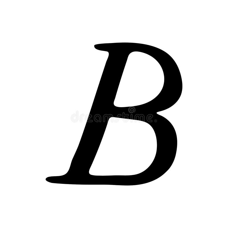 Capital Letter B Painted by Brush Stock Vector - Illustration of ...