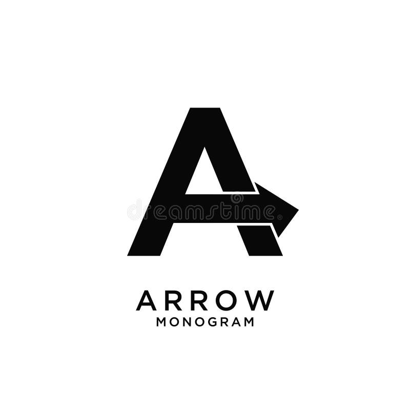 Capital a Letter Black Logo Initial Vector Flat Design Stock Vector ...