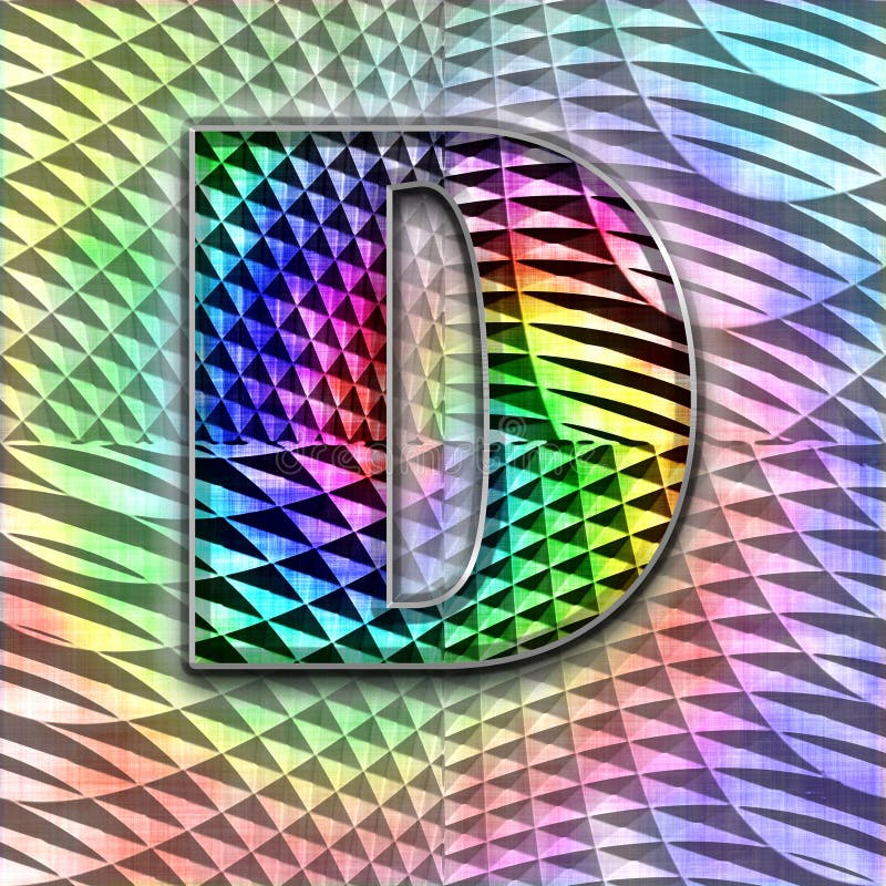 Capital Letter D in Design "Fabric Baffled" Stock Illustration ...