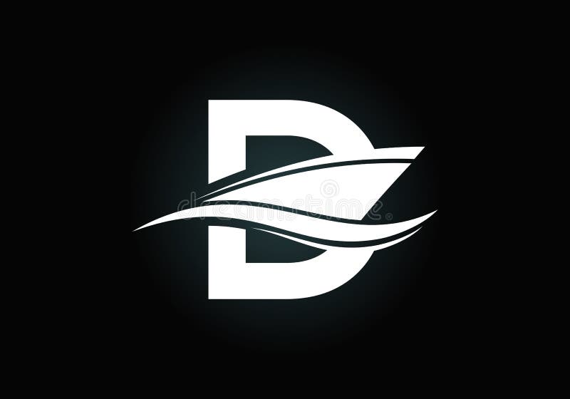 Capital Letter D with the Ship, Cruise, or Boat Logo Design Template ...