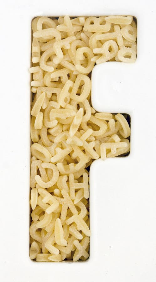 Capital Letter F Made Up from Alphabet Pasta Stock Photo - Image of ...