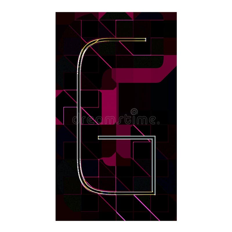 Capital Letter G Light in the Dark Stock Illustration - Illustration of ...