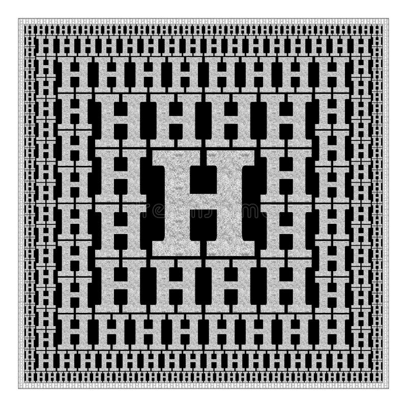 Capital Letter H , Design Pyramid Stock Illustration - Illustration of ...