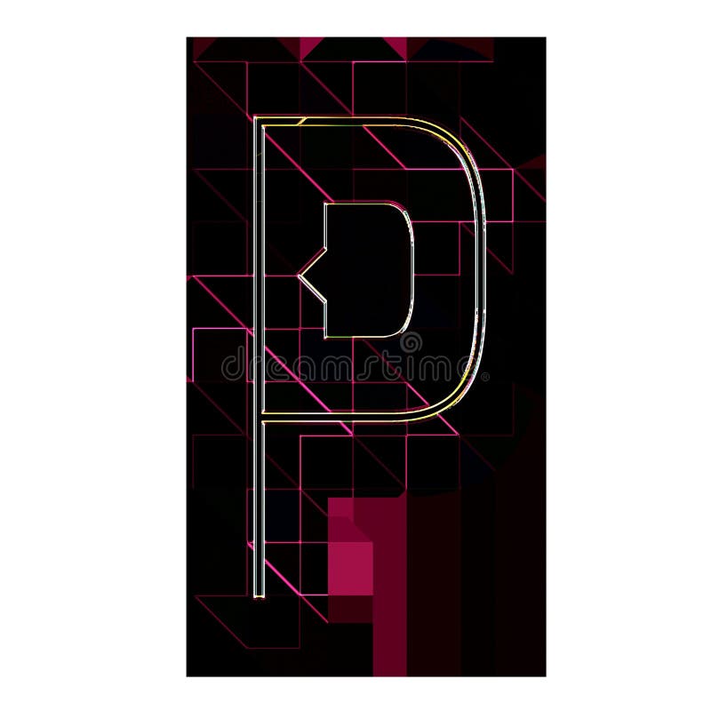 Capital Letter P Design Light in the Dark Stock Illustration ...