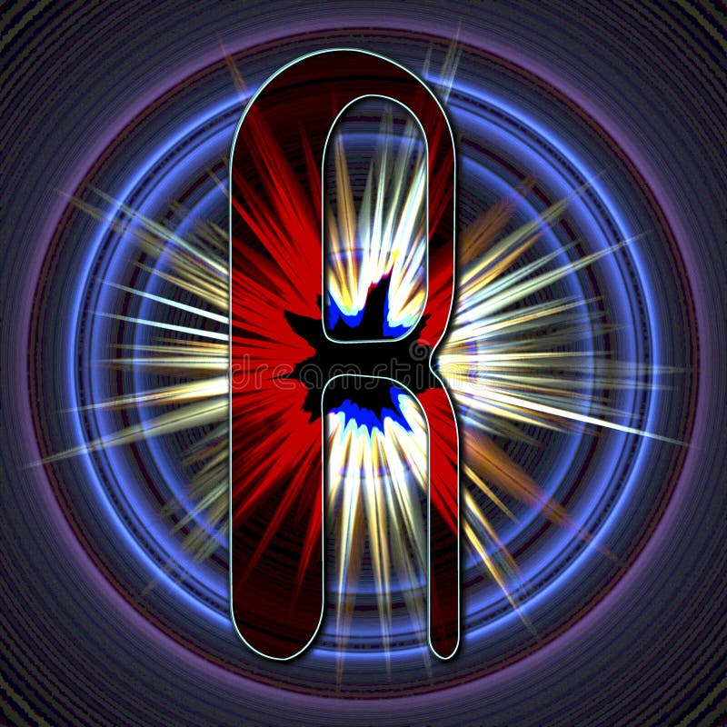 Capital letter R Scifi stock illustration. Illustration of monogram ...