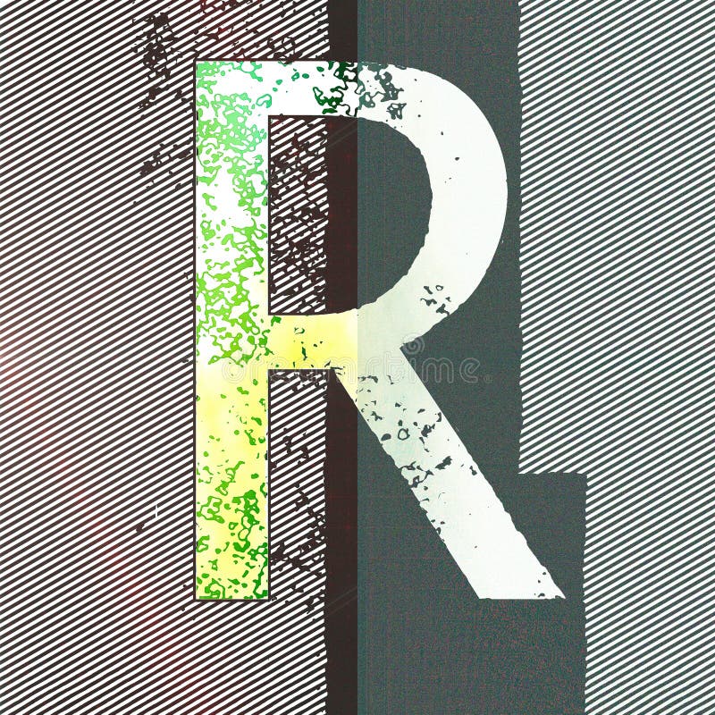 Capital letter R stock illustration. Illustration of artwork - 211291875