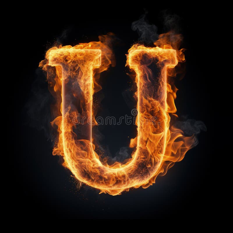 Burning Letter U