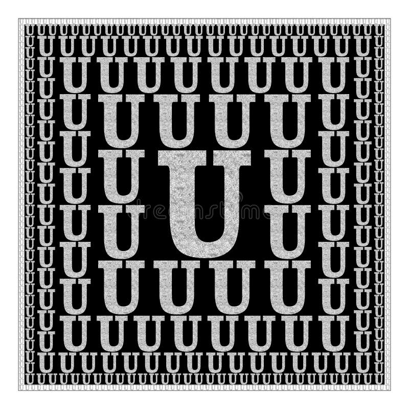 Capital Letter U , Design Pyramid Stock Illustration - Illustration of ...