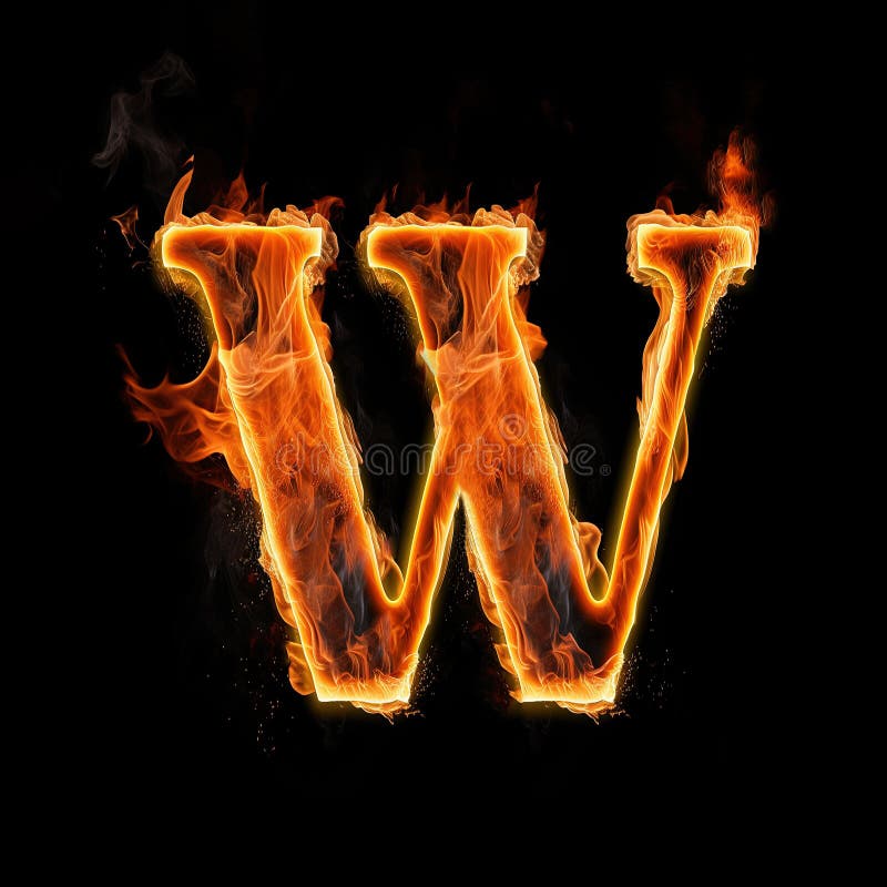 Flames Alphabet Letter W Stock Illustrations – 92 Flames Alphabet ...