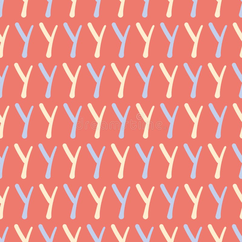 Capital Letter Y Vector Repeat Pattern Stock Vector - Illustration of ...