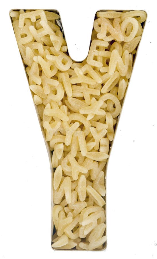 Capital Letter Ymade Up from Alphabet Pasta Stock Photo - Image of ...