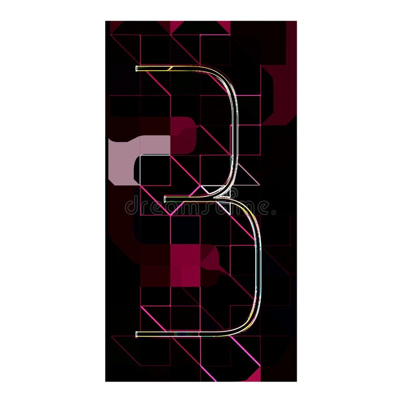 Number Three Design Light in the Dark Stock Illustration - Illustration ...