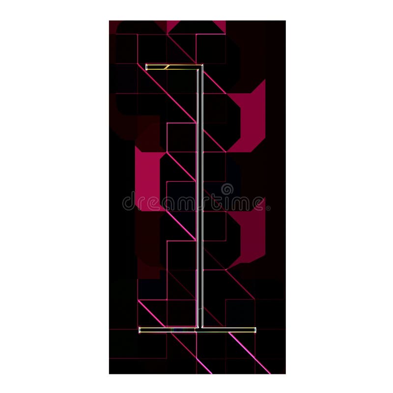 Number One Design Light in the Dark Stock Illustration - Illustration ...