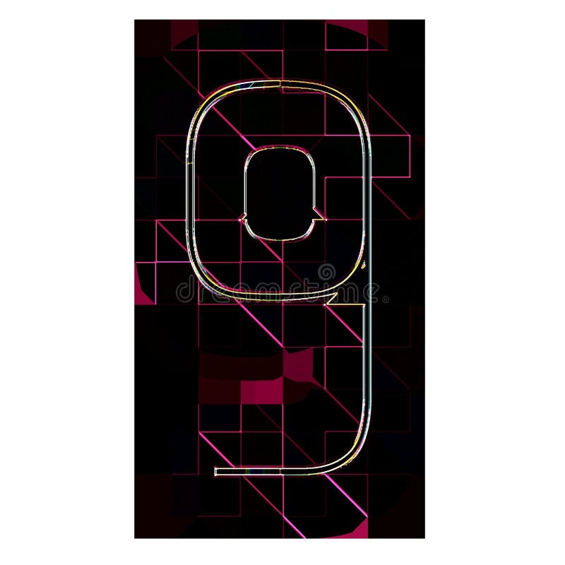 Number Nine Design Light in the Dark Stock Illustration - Illustration ...