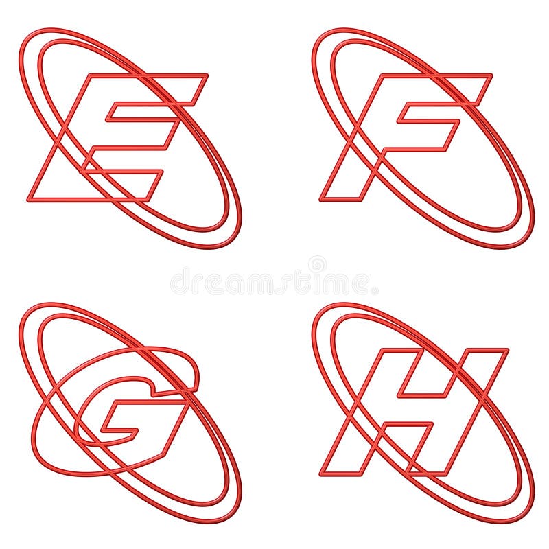 Capital Letters Red Outline 2 Picture. Image: 5259405