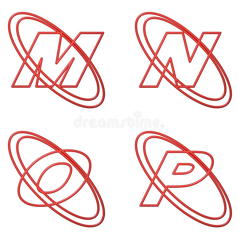 Capital Letters Red Outline 4 Picture. Image: 5259423