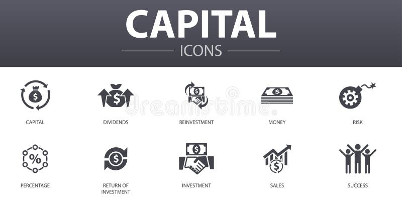 Capital Simple Concept Icons Set Stock Vector - Illustration of ... Capital Simple Concept Icons Set Stock Vector - Illustration of ...