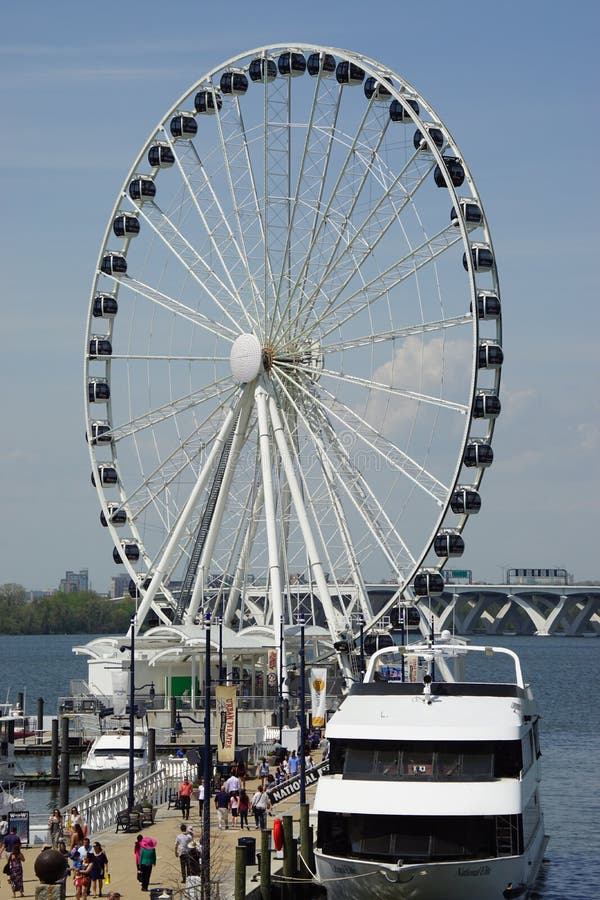 The Capital Wheel at National Harbor Editorial Image - Image of ...