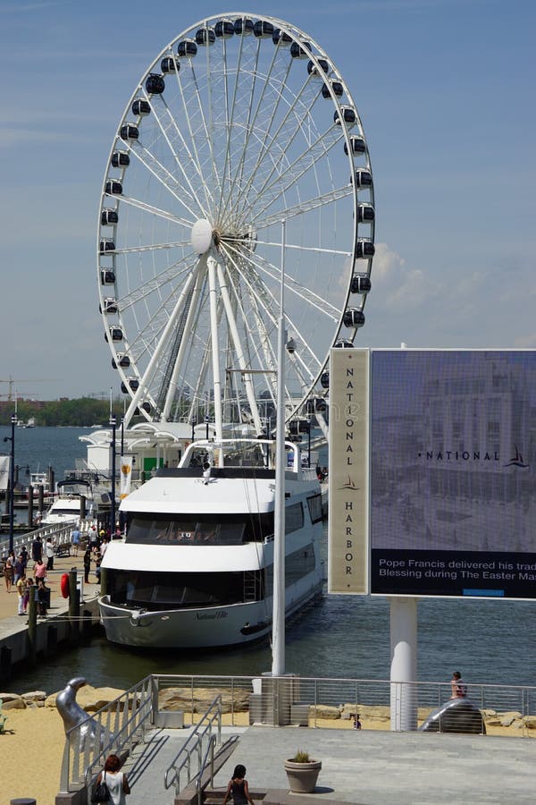 The Capital Wheel at National Harbor Editorial Photography - Image of ...