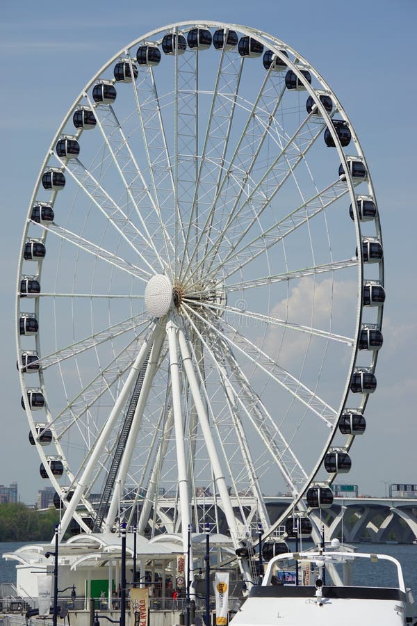 The Capital Wheel at National Harbor Editorial Stock Image - Image of ...