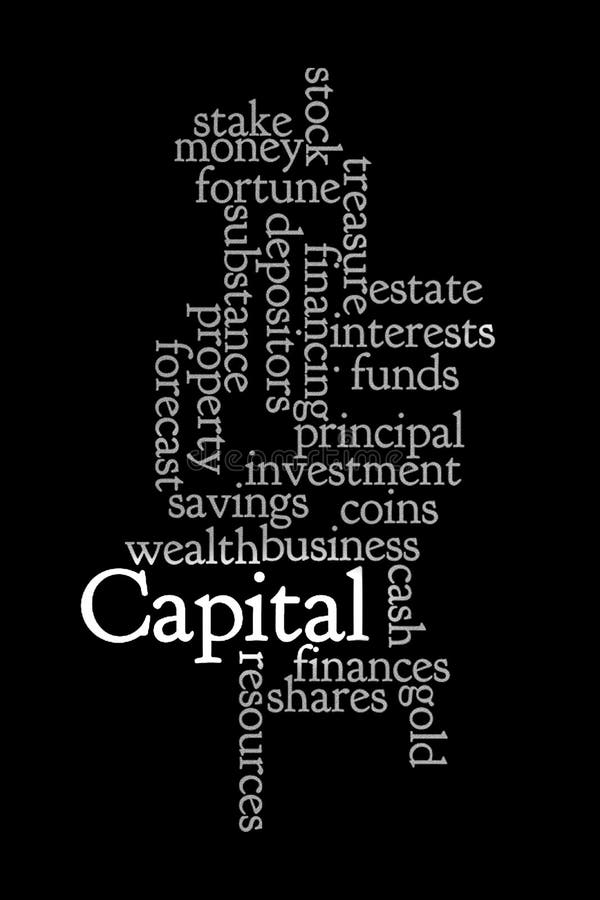 CAPITAL word cloud stock illustration. Illustration of measurable ...
