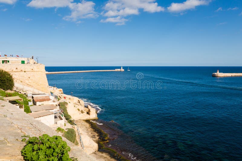 Capitale Malte De La Valette De La Photo stock - Image du île, plage ...