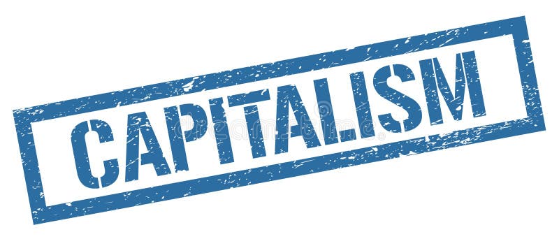 CAPITALISM Blue Grungy Rectangle Stamp Stock Illustration ...