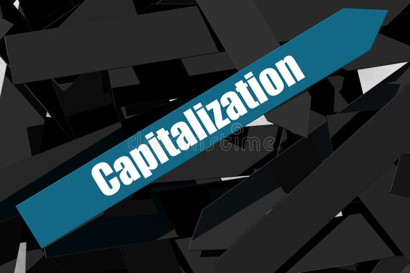 Capitalization Word on the Blue Arrow Stock Illustration - Illustration ...