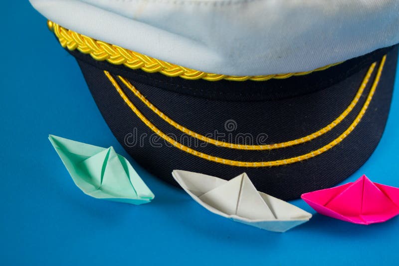 Capitan Hat and Paper Ships Stock Image - Image of holiday, concept ...