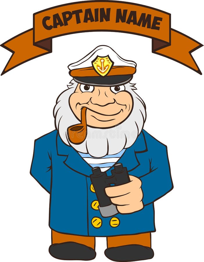 Capitano Seas Template illustrazione vettoriale. Illustrazione di ...