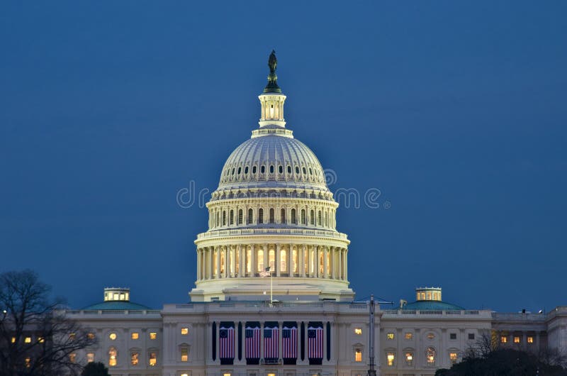 Capitol Building Monument stock image. Image of night - 1714325