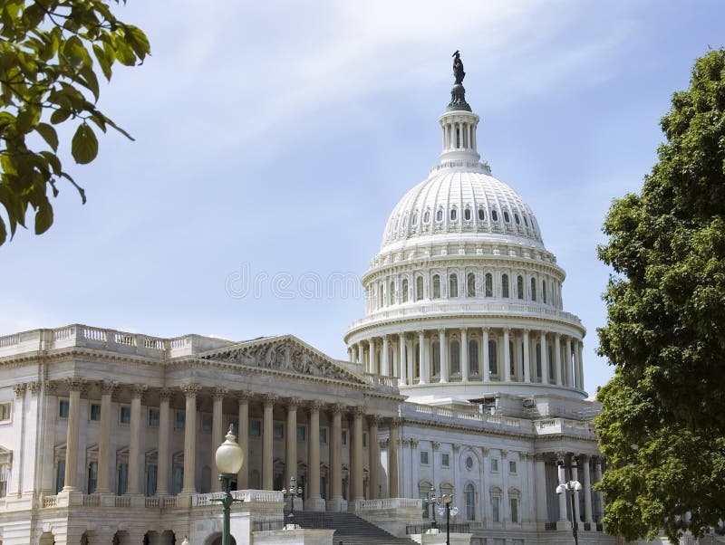 Capitol Building and Congress Library Stock Image - Image of travel ...