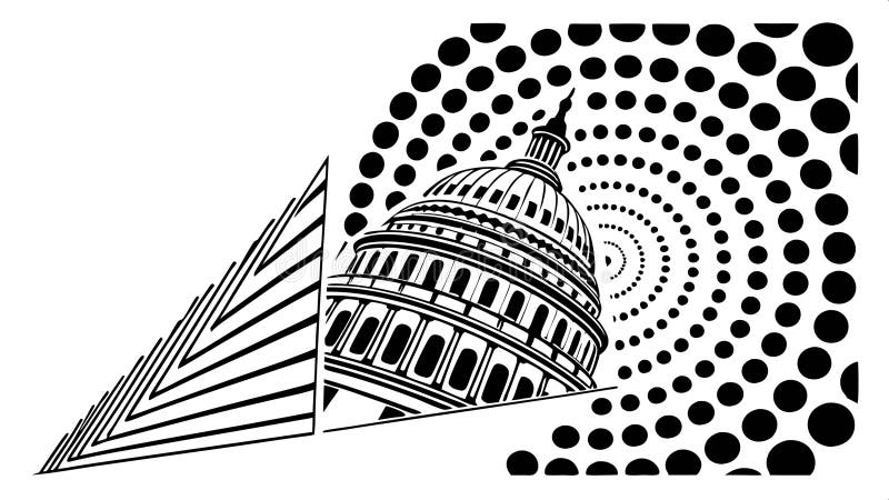 Capitol Building Geometric, Washington DC Landmark, US Architecture ...